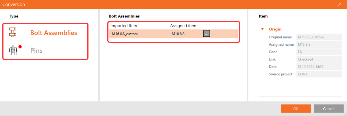 Advanced imports of connectors from CAD tools | IDEA StatiCa